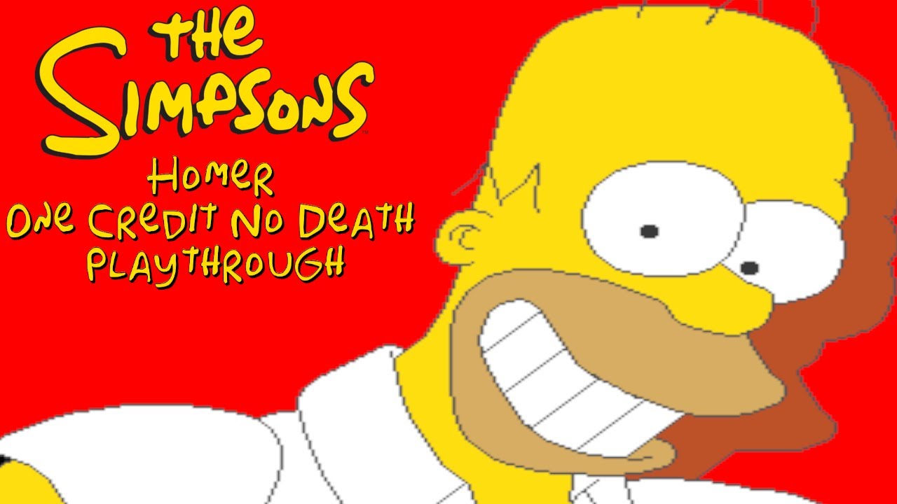 The Simpsons (Arcade) | Homer | 1CC No Death Playthrough - YouTube