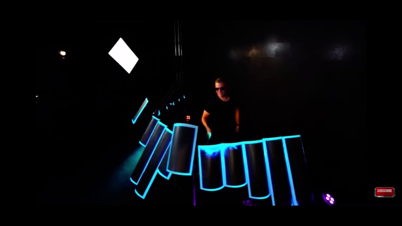 Awesome LED Light Drummer Plays (How do you like that) Song - YouTube