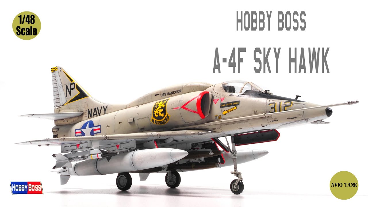 A-4F SKY HAWK - U.S. NAVY - USS HANCOCK - MODEL KIT HOBBY BOSS - 1/48 ...