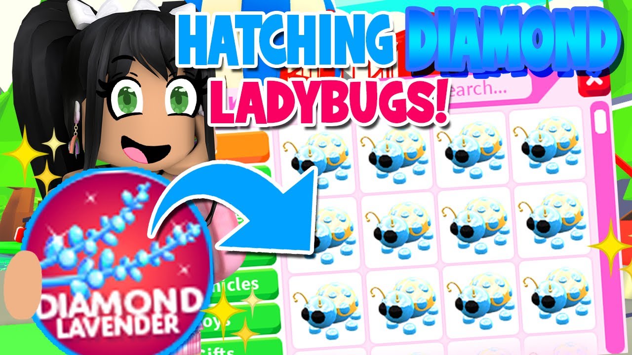 HATCHING DIAMOND LADYBUGS IN ADOPT ME (roblox) - YouTube
