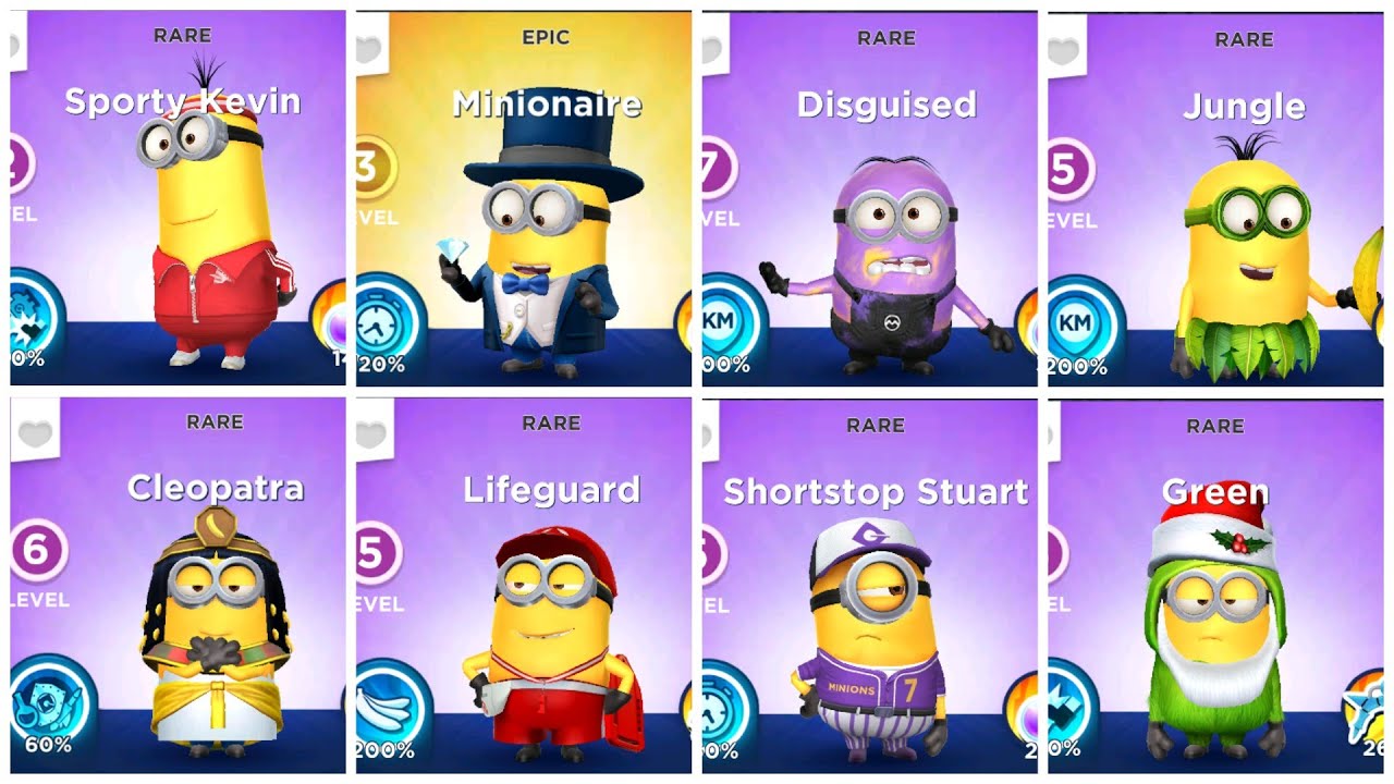 Minion Rush Sporty Kevin VS Minionare VS Disguised VS Jungle VS ...
