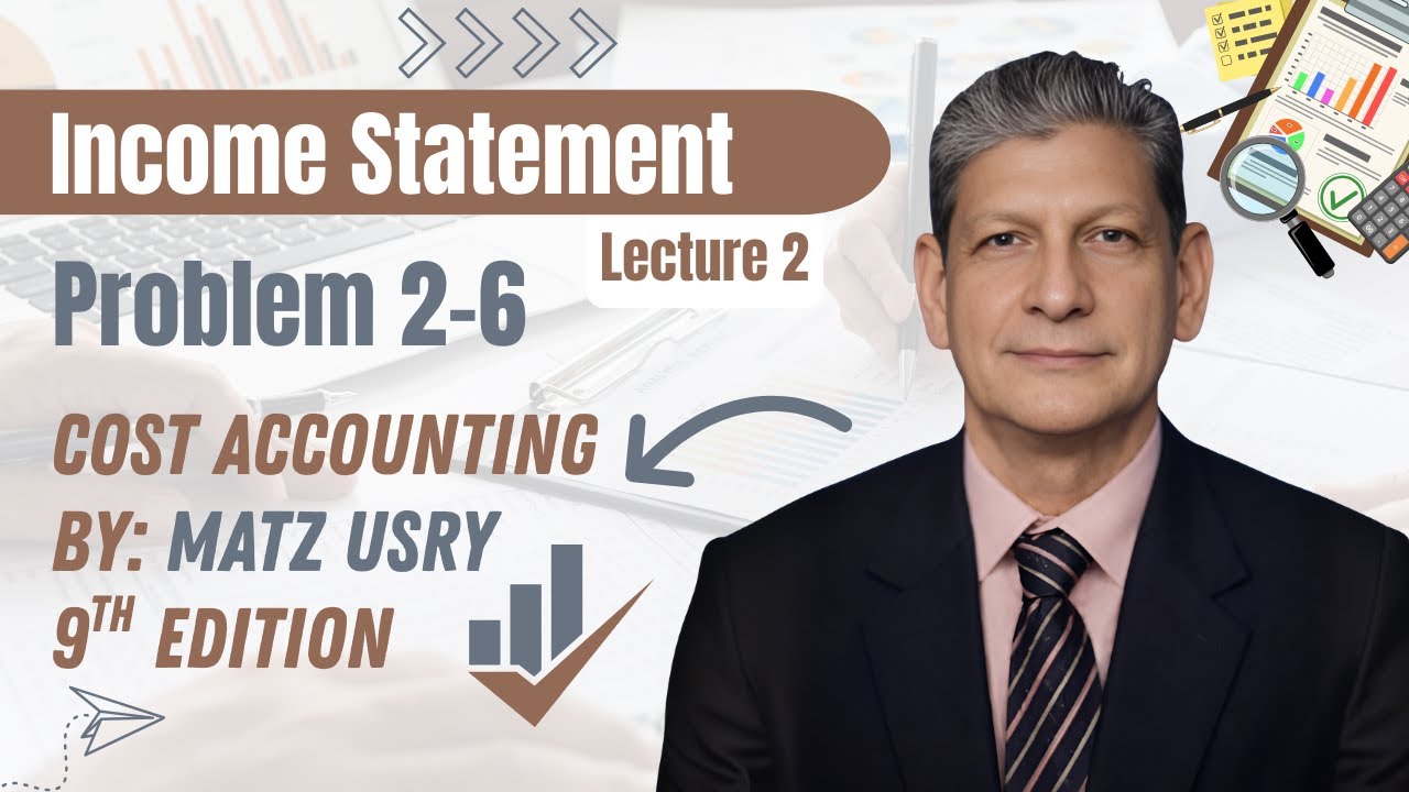 Income Statement Explained | Chapter 2 Problem 2-6 | Cost Accounting ...