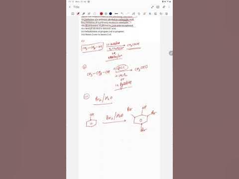 Name the reagents used in the following reactions:(i) Oxidation of a primary alcohol to ...
