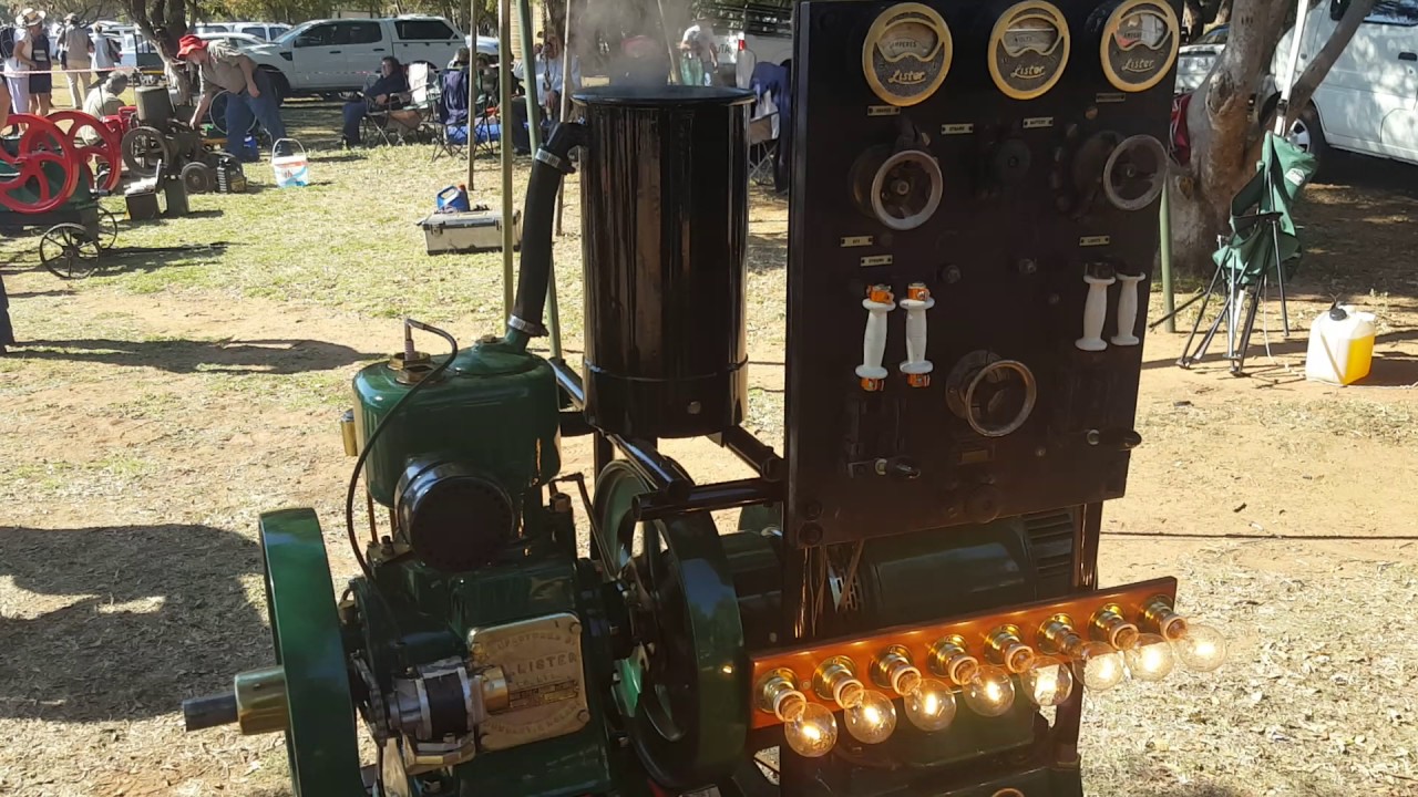 Old Lister Diesel Engine Generator - YouTube