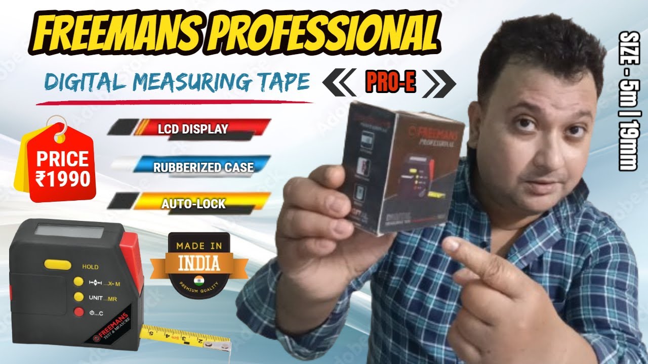 The Ultimate Guide to FREEMANS Professional Digital Measuring Tape ‎(PRO-E) | हिंदी में - YouTube