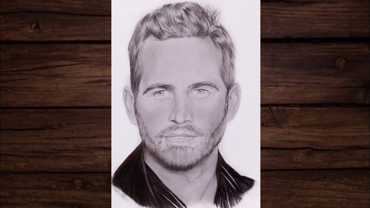 sketch of Paul Walker - YouTube