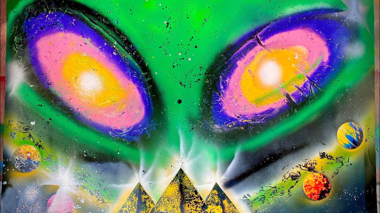 Alien spray paint tutorial oil paint tutorial guache paint tutorial # ...