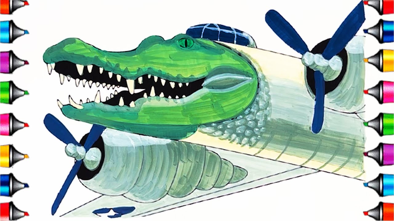 Bombardiro Crocodilo / Italian Brainrot Animals / Coloring Pages - YouTube