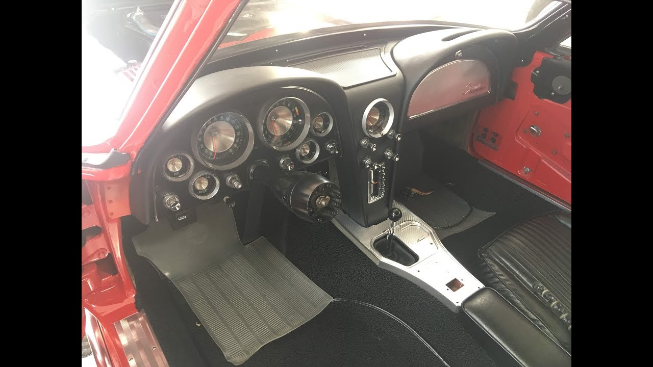 1963 Corvette Gauge Cluster and Steering Column Install - YouTube
