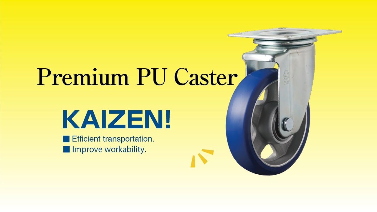 Premium PU caster - PM type - YouTube