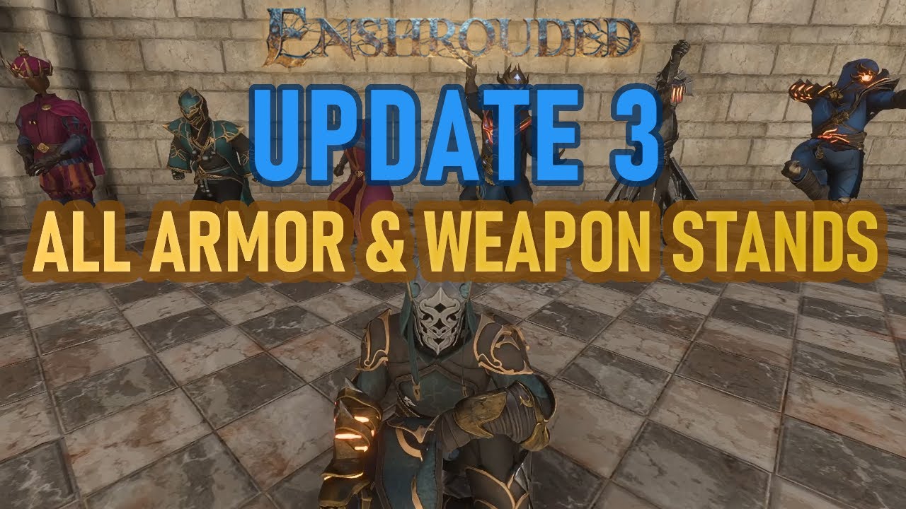 Enshrouded - Update 3 - All Armor & Weapon Stands - YouTube