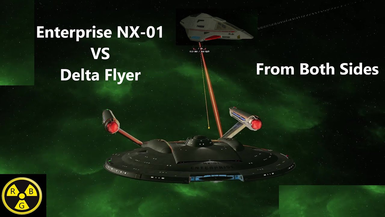 Star Trek Enterprise NX 01 VS Delta Flyer | Both Sides | Bridge ...