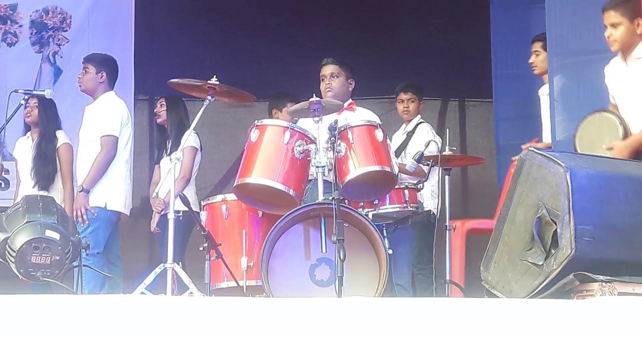 Isaiah Gomes playing drums @Fatima High School*Annual Day..(1) - YouTube