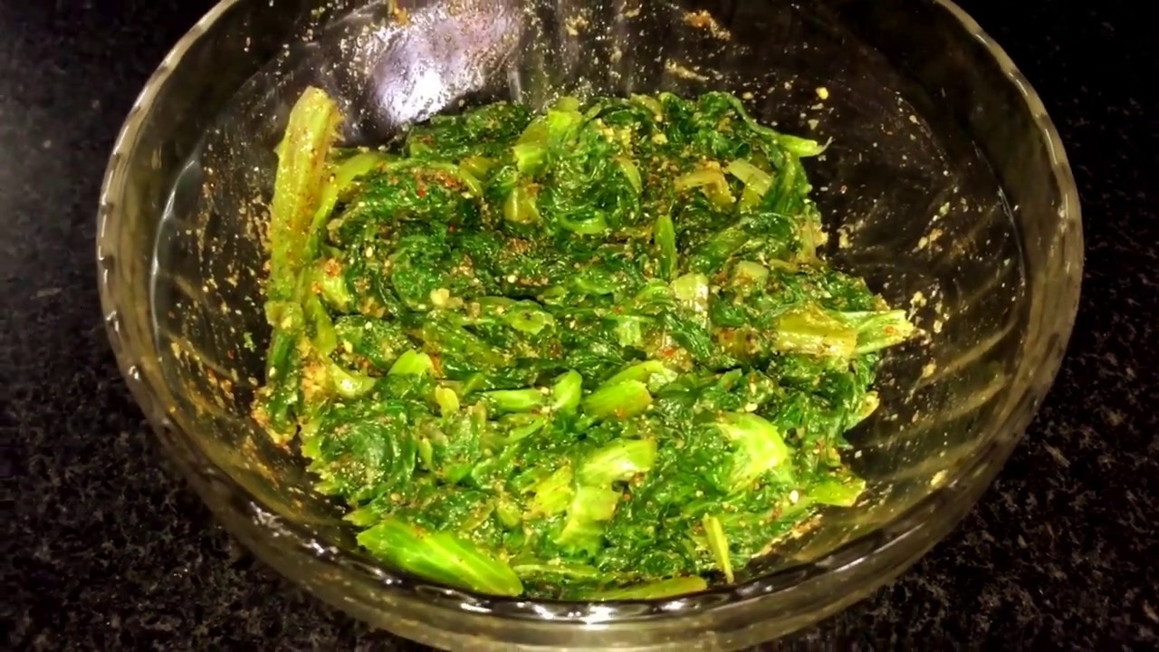 Lettuce recipe( jeera saag) - YouTube