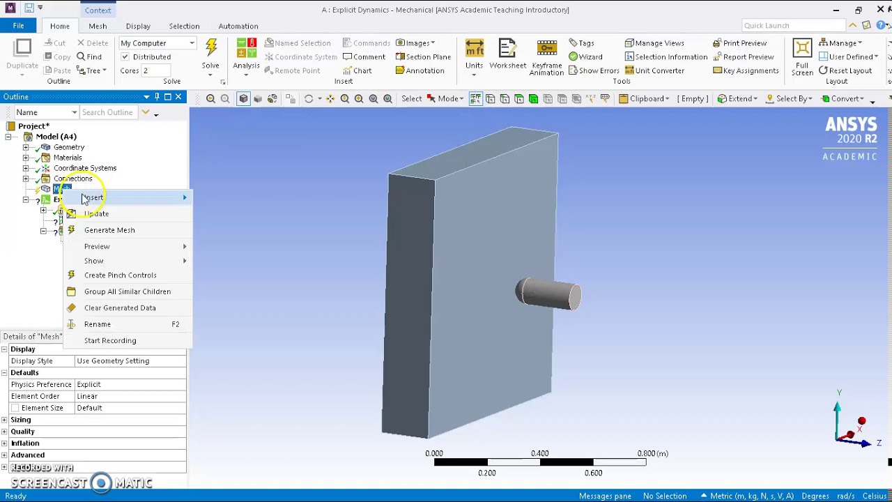 Bullet Collision Simulation with ANSYS Explicit Dynamic - YouTube