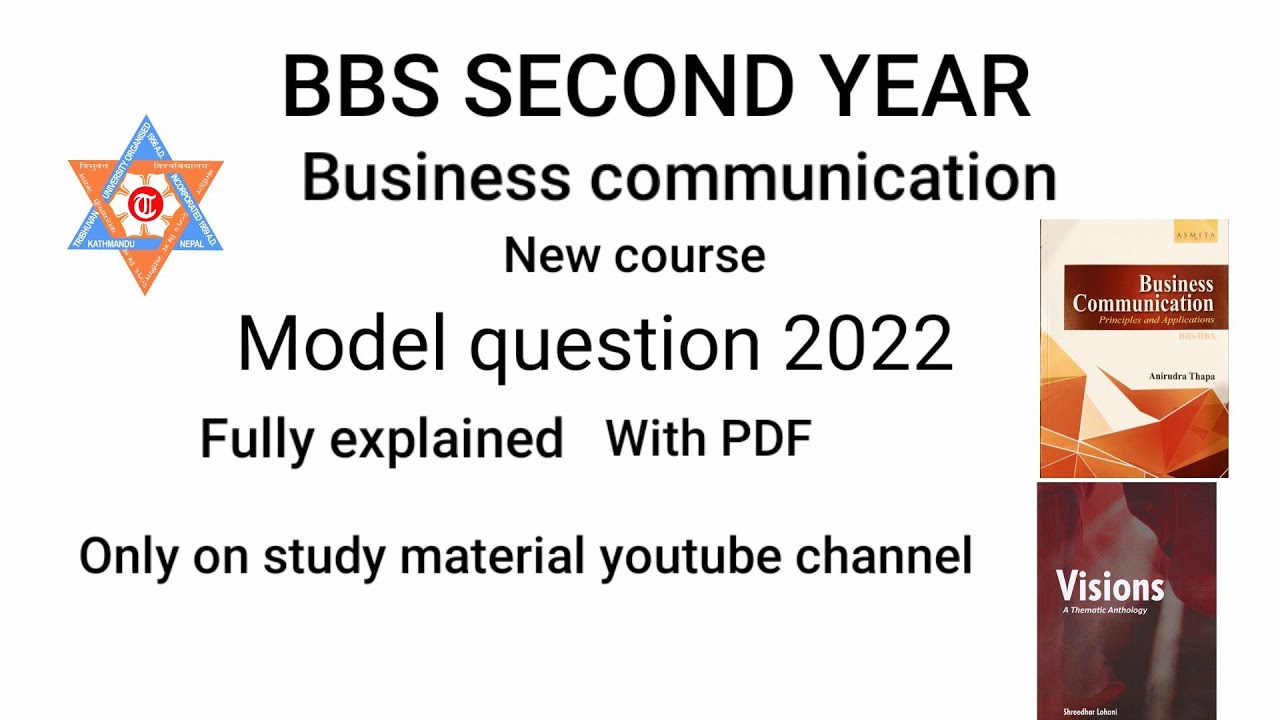 BBS 2nd year- Business communication new course model question 2022 ...