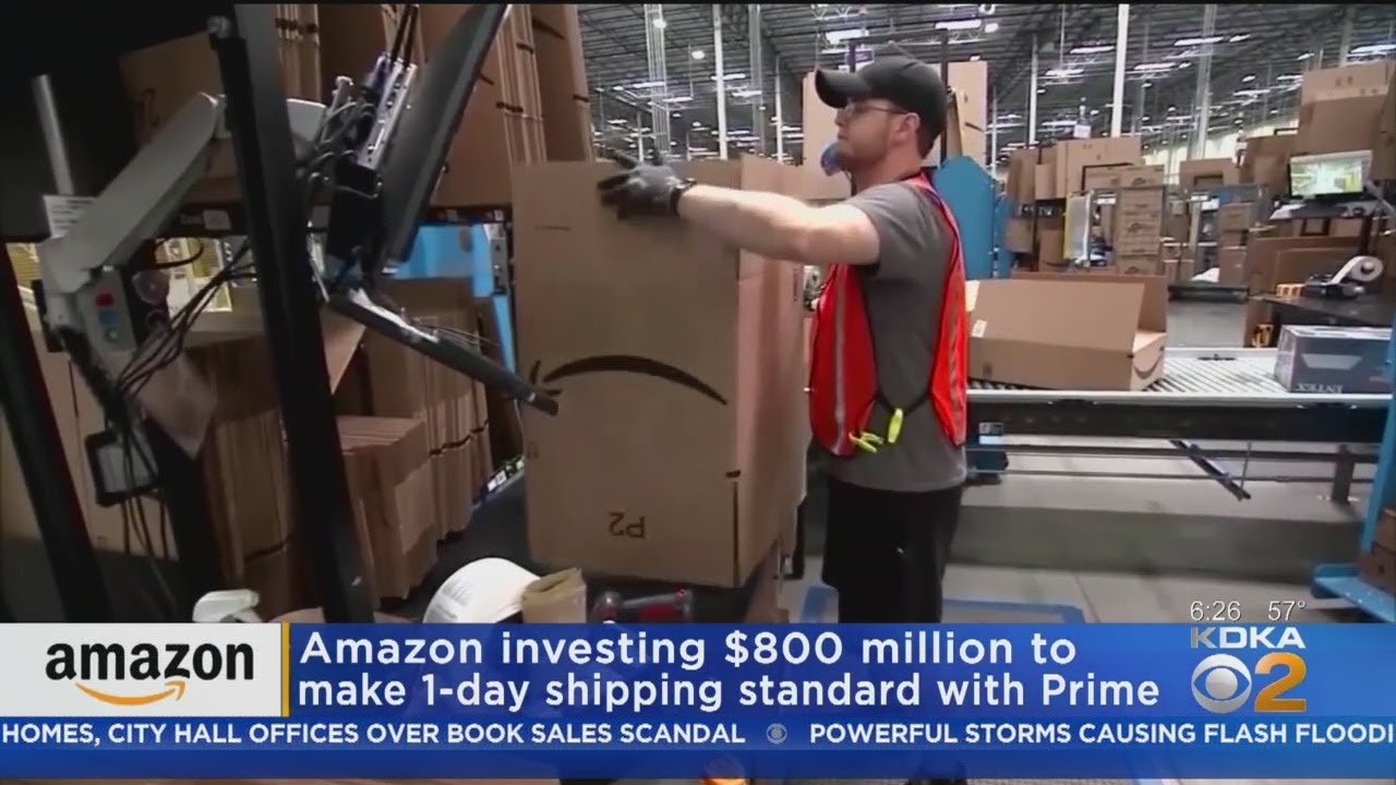 Amazon To Offer Free 1-Day Shipping For Prime Customers - YouTube