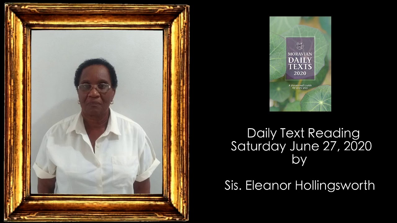 Daily Text Reading: Saturday June 27, 2020 - YouTube