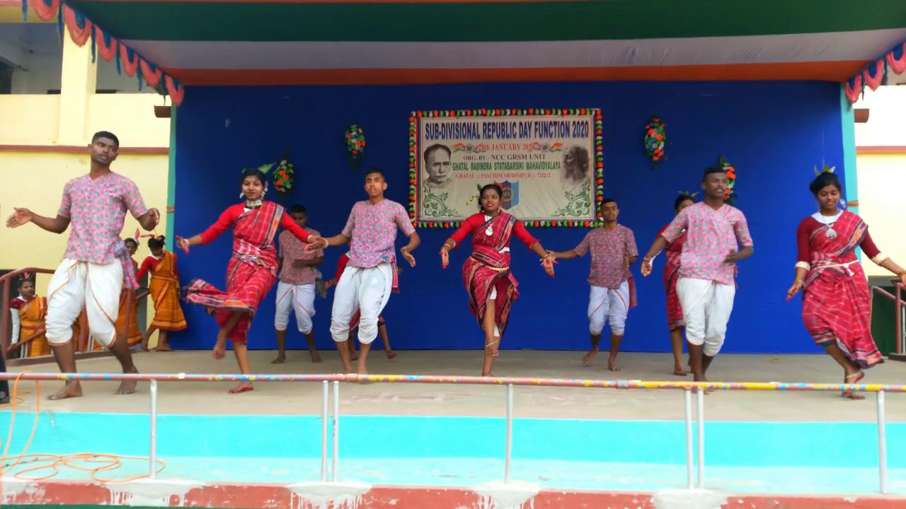 Ghatal college R D Function-2020//Dance performance by NCC cadets//Folk ...