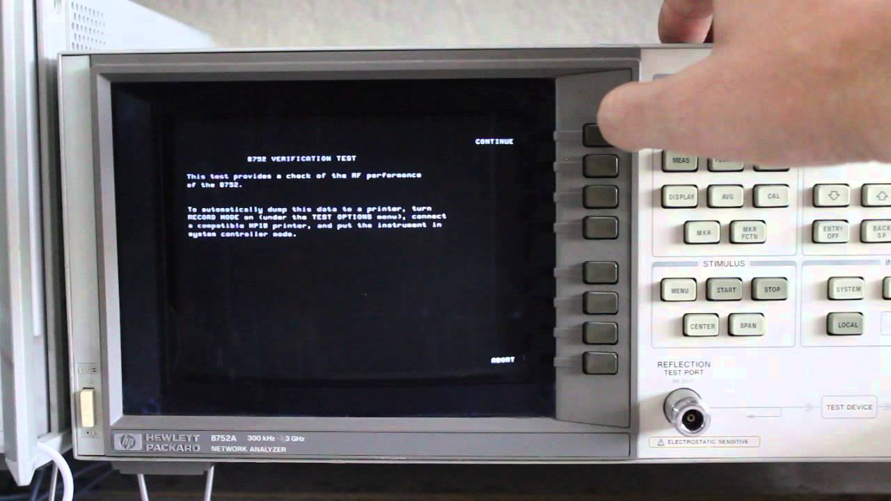 #37: Examenes de verificacion en un analizador de redes vectorial VNA ...