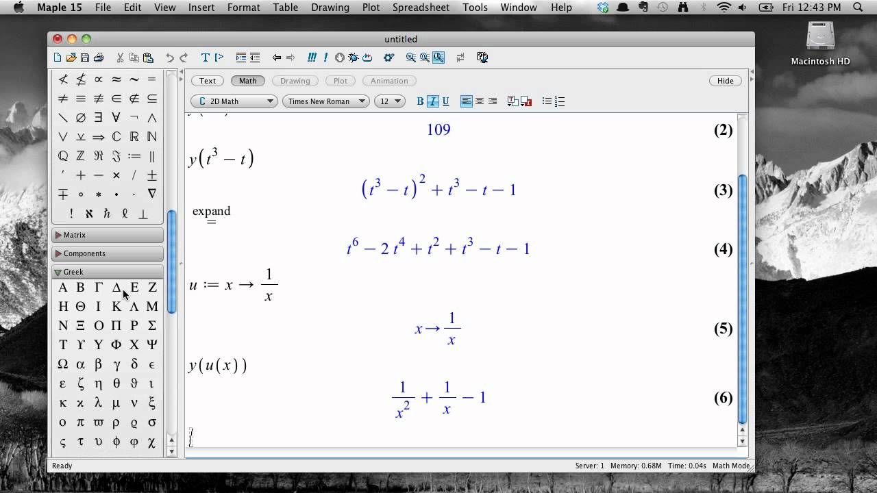 Working With Functions In Maple 15 YouTube Working With Functions In Maple 15 YouTube