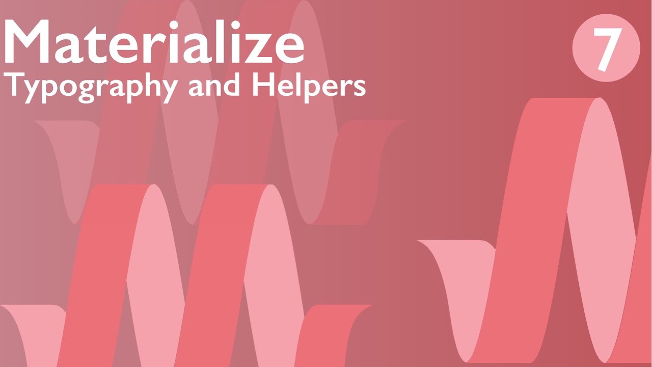Materialize Css Tutorial 7 Typography And Helpers Youtube 4574