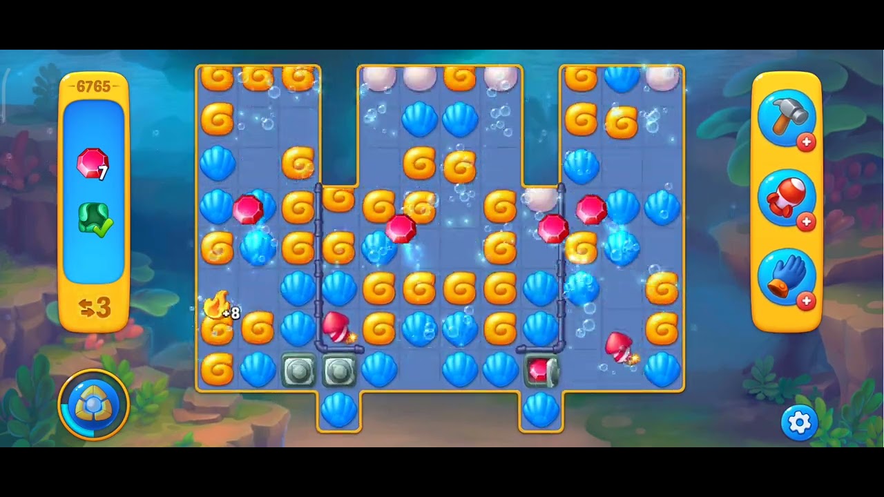 Game @Fishdom level 6765 - YouTube