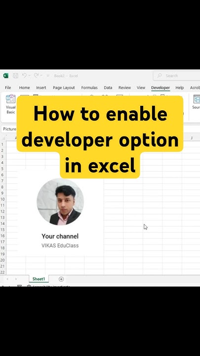 How to activate Developer Option in #excel . #youtubeshorts #shorts ...