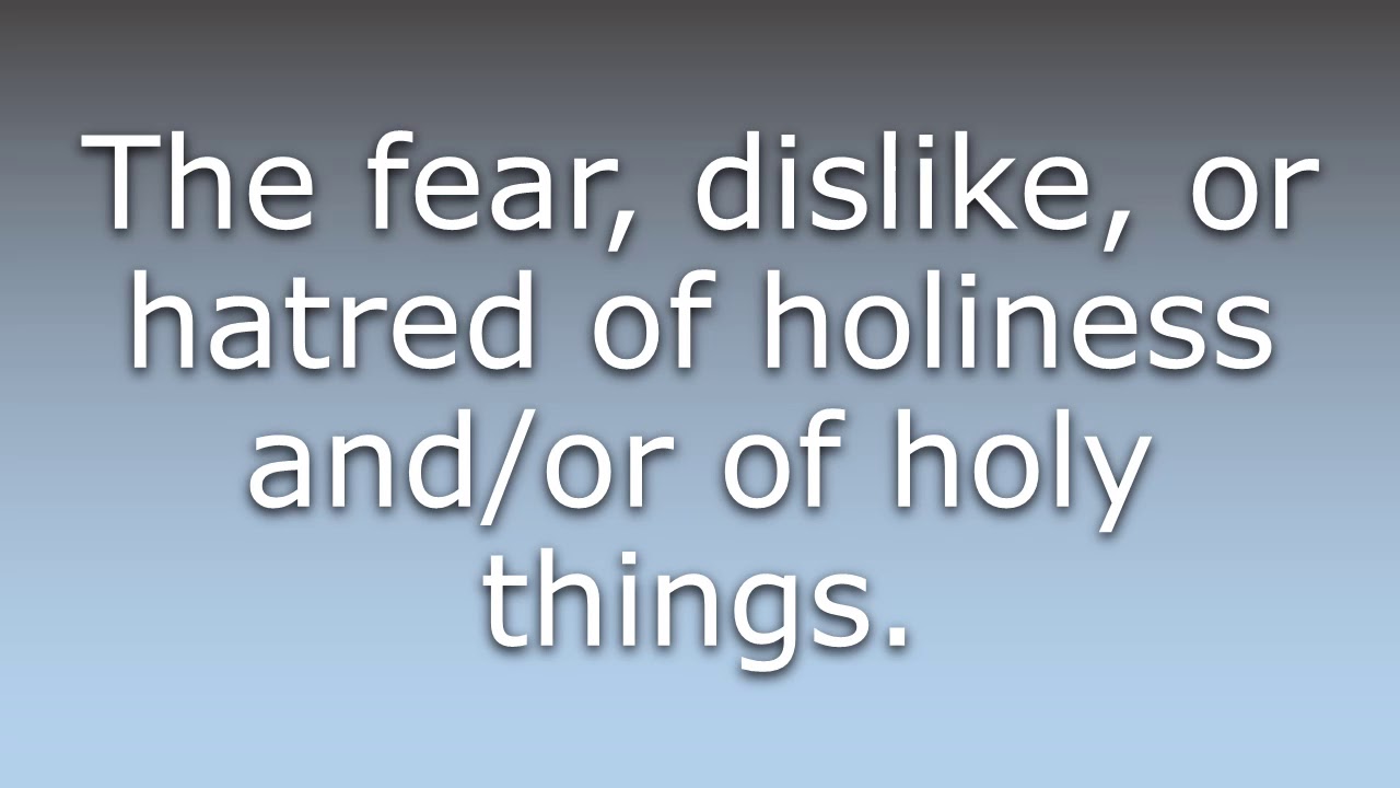 What does Hagiophobia mean? - YouTube