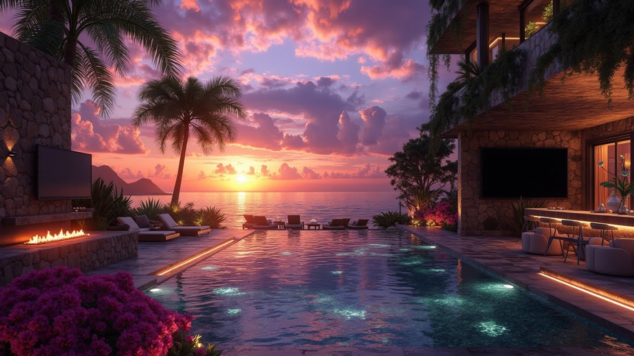 Sunset Bossa Nova Jazz Lounge Relaxing Poolside Jazz Music for Tropical ...