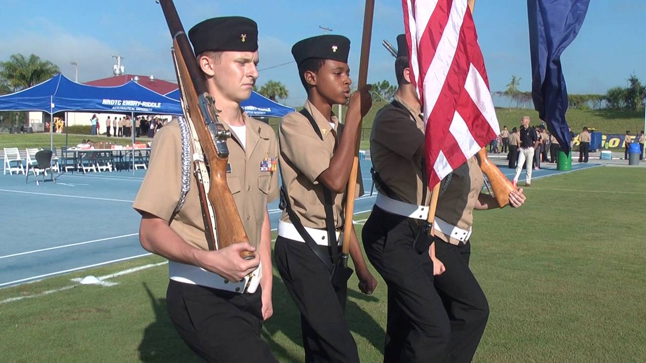 Lake Mary High School NJROTC Competition Color Guard - YouTube