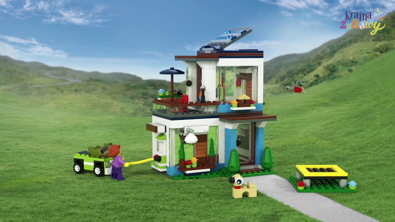 LEGO Creator - Nowoczesny dom 3w1 31068 - www.krainazabawy.pl - YouTube