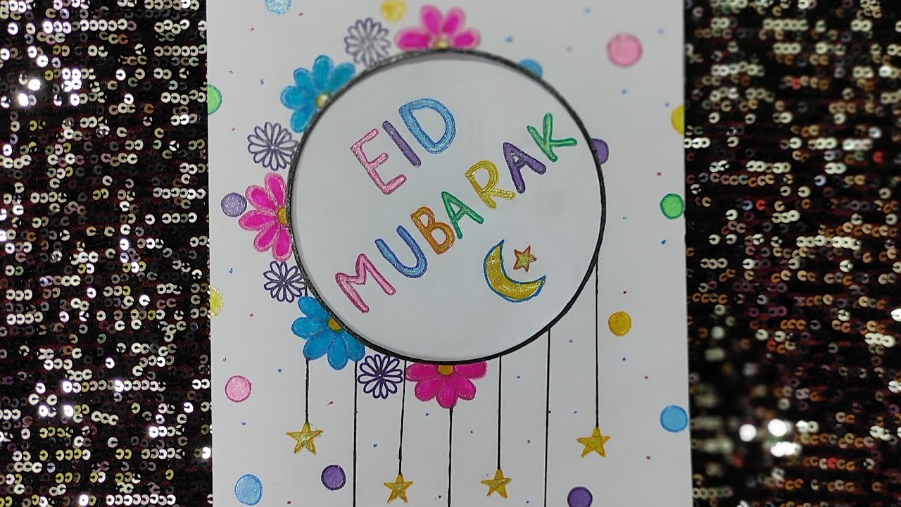DIY simple & easy Eid card with paper🌙🌟 - YouTube