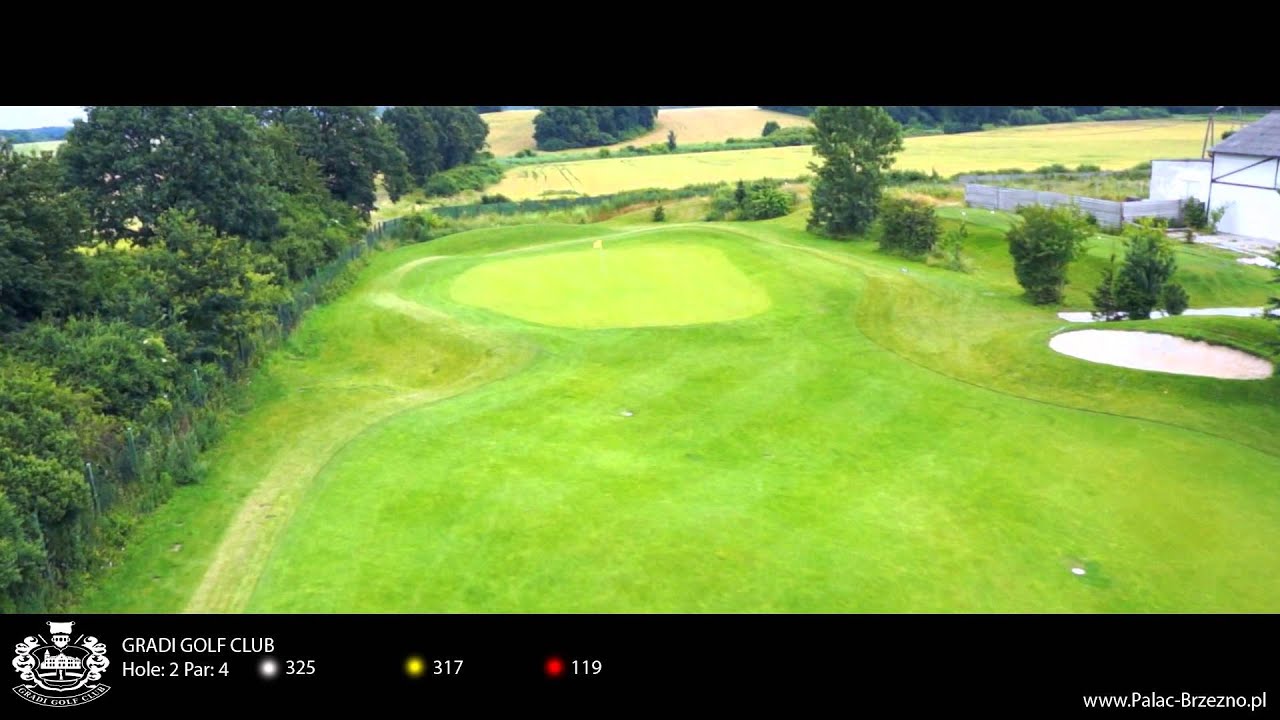 Gradi Golf Club dołek hole 2 Pałac Brzeźno - YouTube