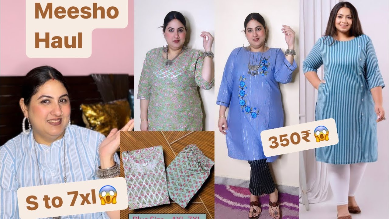 Meesho Kurtis Haul😱 Plus Sizes S To 7xl Kurta Sets Kurtis😍meesho Haul Reetu Handa Youtube