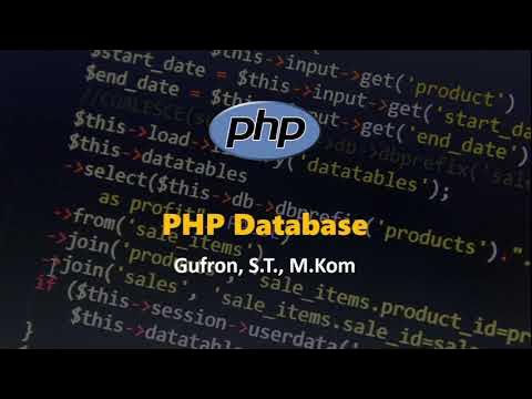 Materi 11 : PHP Database - YouTube