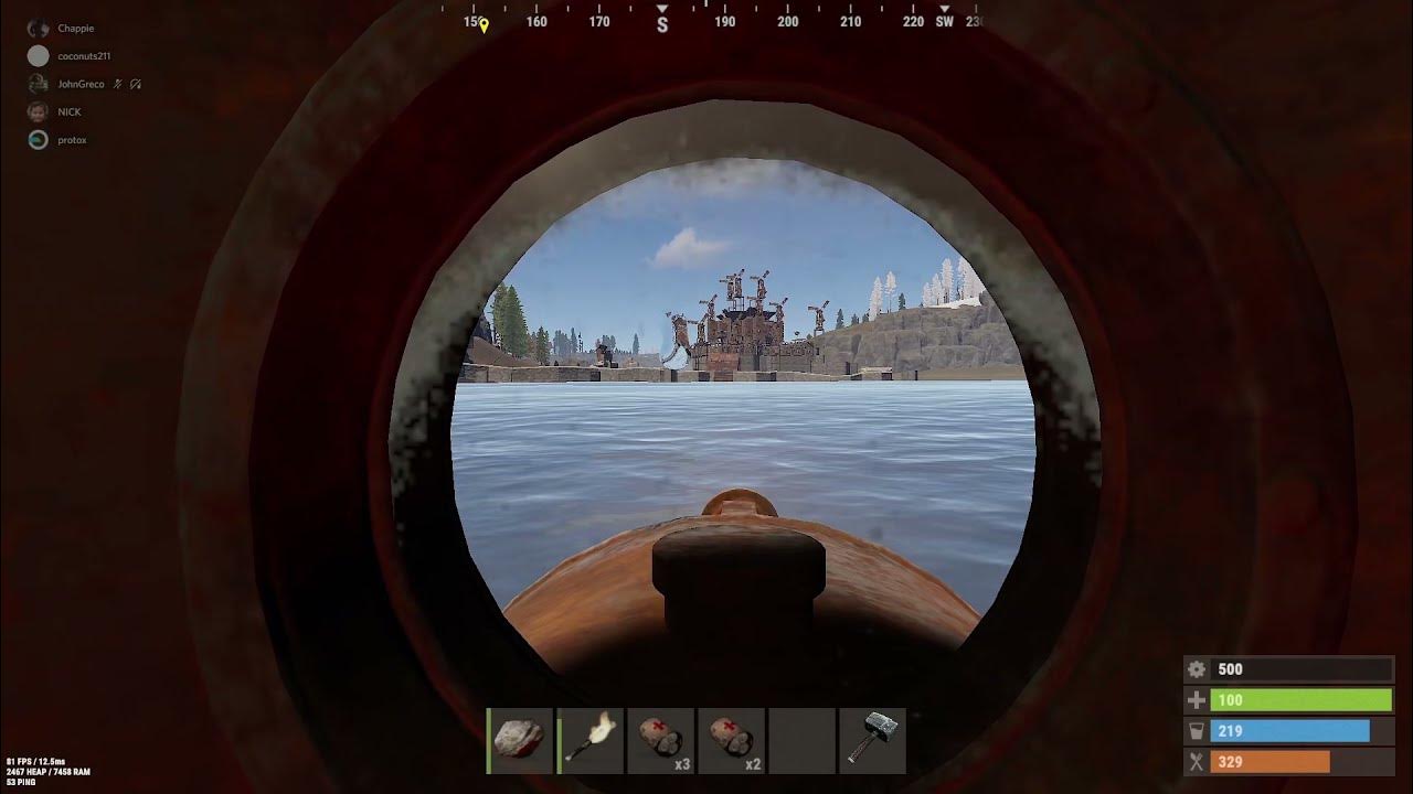 Rust Destroying Stone Highwalls with Torpedoes & Getting Shot with HV Rockets - YouTube
