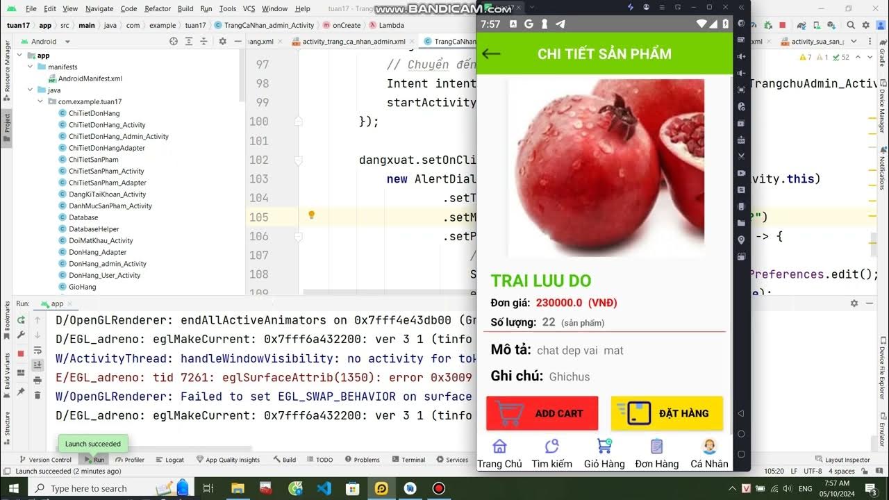 (ANDROID JAVA + SQLITE) App bán hàng android có đầy đủ chức năng - YouTube