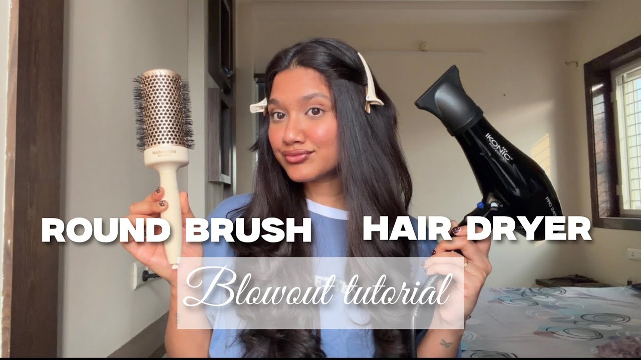 Full Blowout tutorial with AIMIKE Round Brush!💗 - YouTube