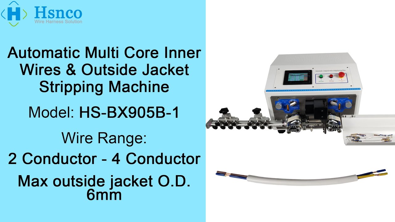 Automatic Multi Core Inner wires & Outside Jacket Stripping Machine HS ...