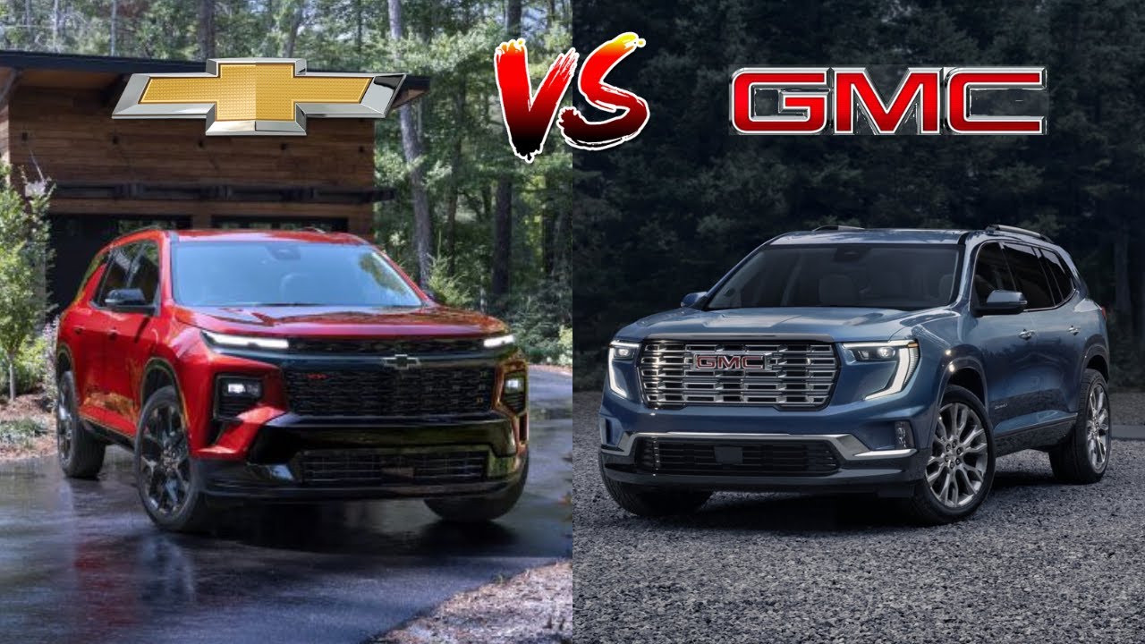 2025 GMC Acadia AT4 vs 2025 Chevrolet Traverse Z71 Compared | SUV ...