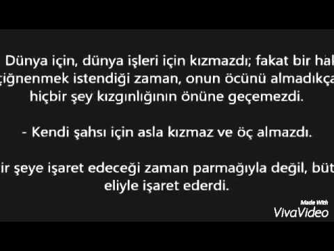 HZ.MUHAMMED'İN örnek davranışları ve yaşantısı