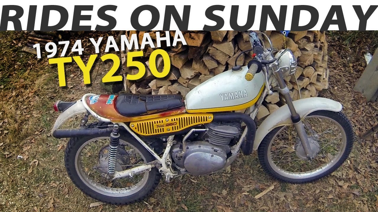 1974 Yamaha TY250 trail ride | December 2017 - YouTube