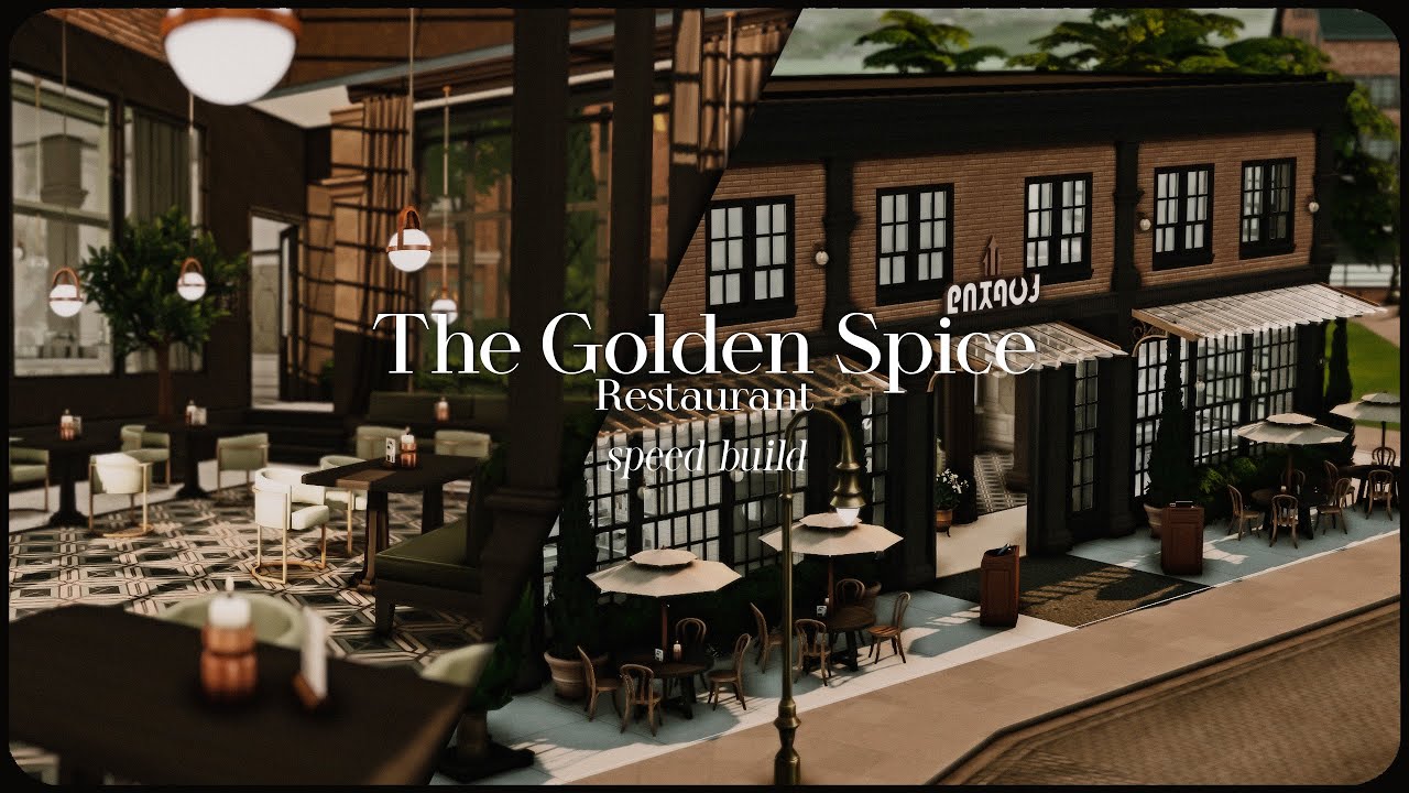 Golden Spice Restaurant ♥ The Sims 4: Speed Build // CC - YouTube