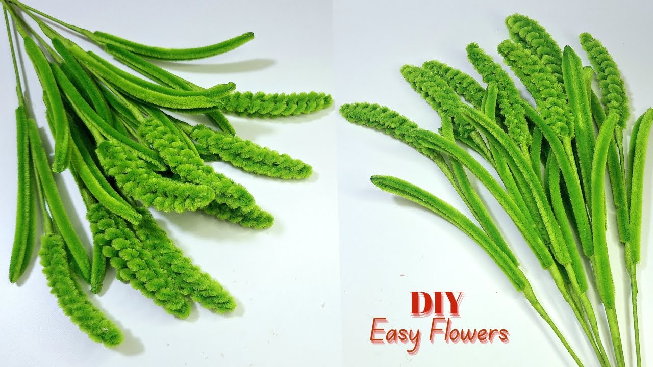 DIY Easy Pipe Cleaner Flowers | Simple Green Filler Stems for Home ...