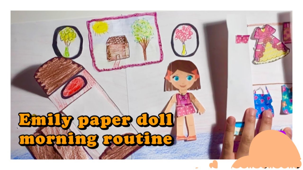 Emily paper doll morning routine 😀😍 - YouTube