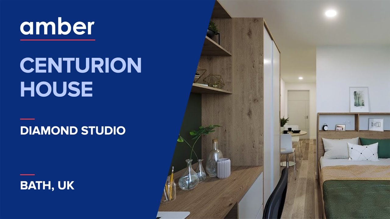 Room Type Diamond Studio | Centurion House | Student Accommodation in Bath | amber - YouTube
