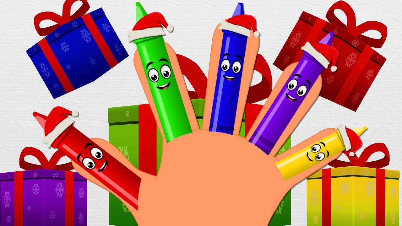 Crayons Colors Song | Finger Family Rhyme | Christmas Carol - YouTube