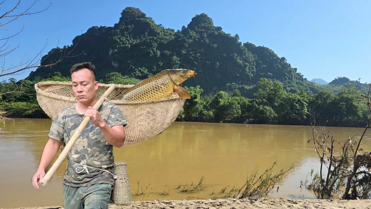 Make your own bamboo fishing net, cook, take care of the farm ...