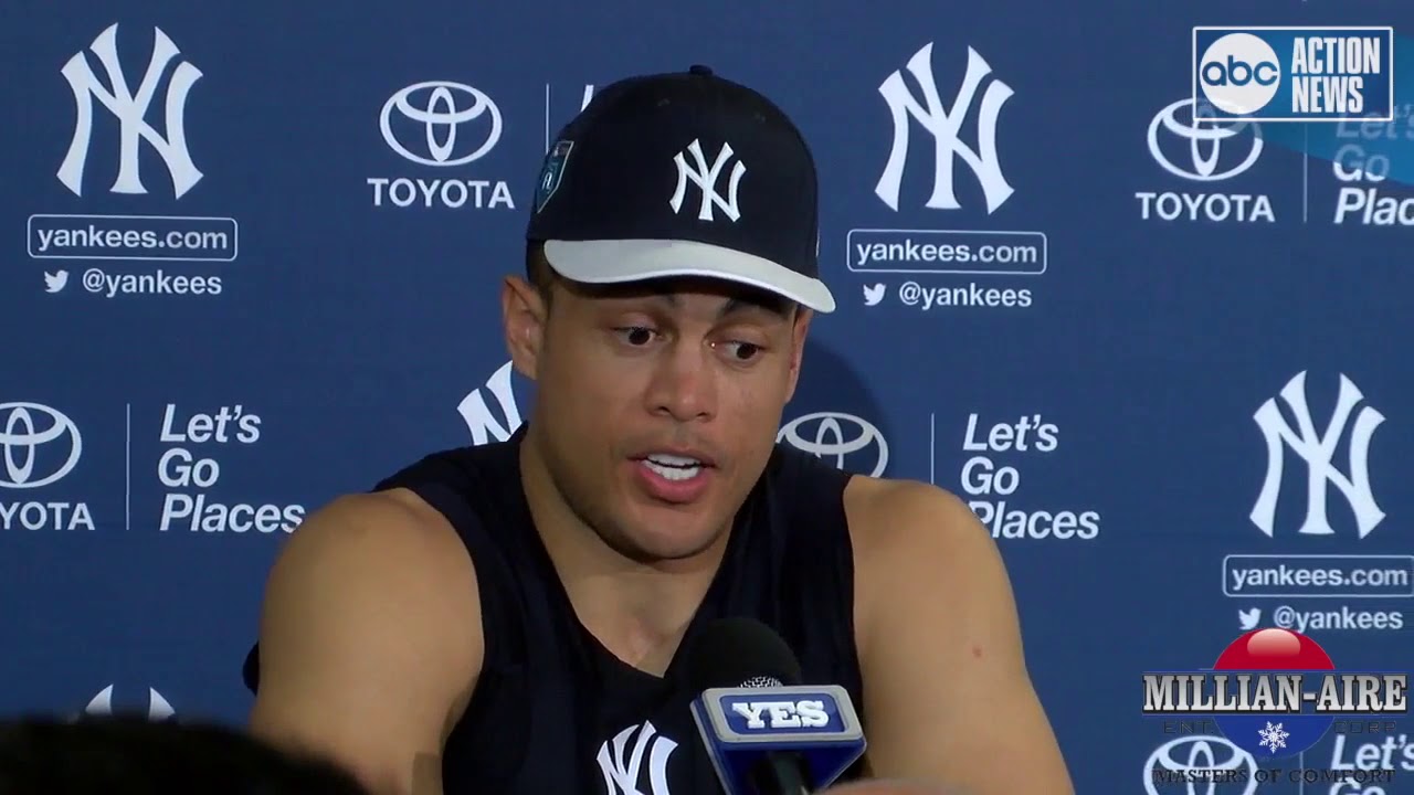 Giancarlo Stanton after first full day of workouts | Spring Training ...
